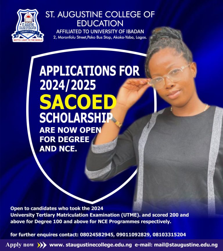 ADMISSION INTO ALL PROGRAMMES FOR 2024/2025 ACADEMIC SESSION – St. Augustine's College of ...